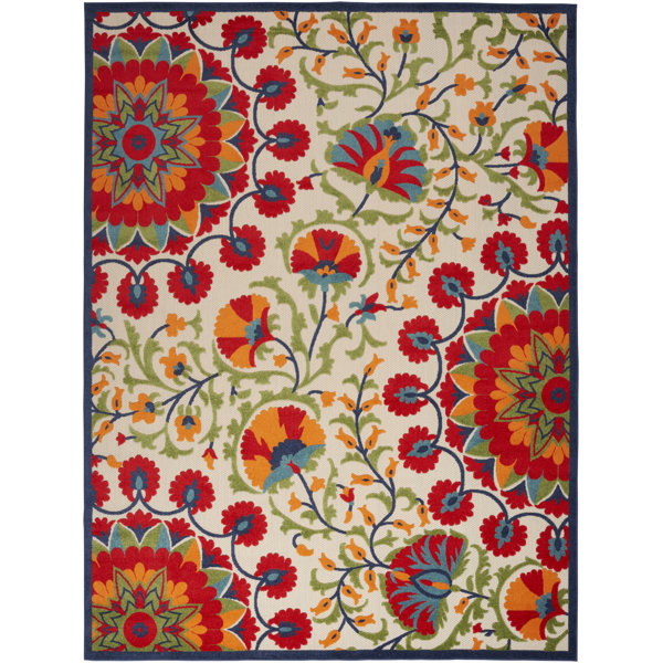 Freeport Park® Eaglin Floral Indoor Rug & Reviews | Wayfair