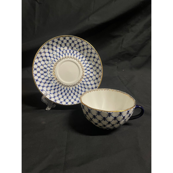 Imperial Gift Co. Imperial Bone China Cobalt Net Tea Set, Service For 6 ...