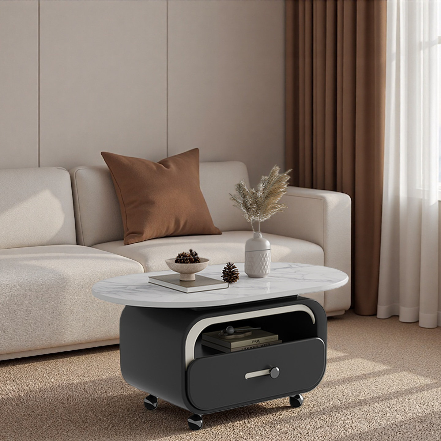 Orren Ellis Modern Mobile Coffee Table | Wayfair