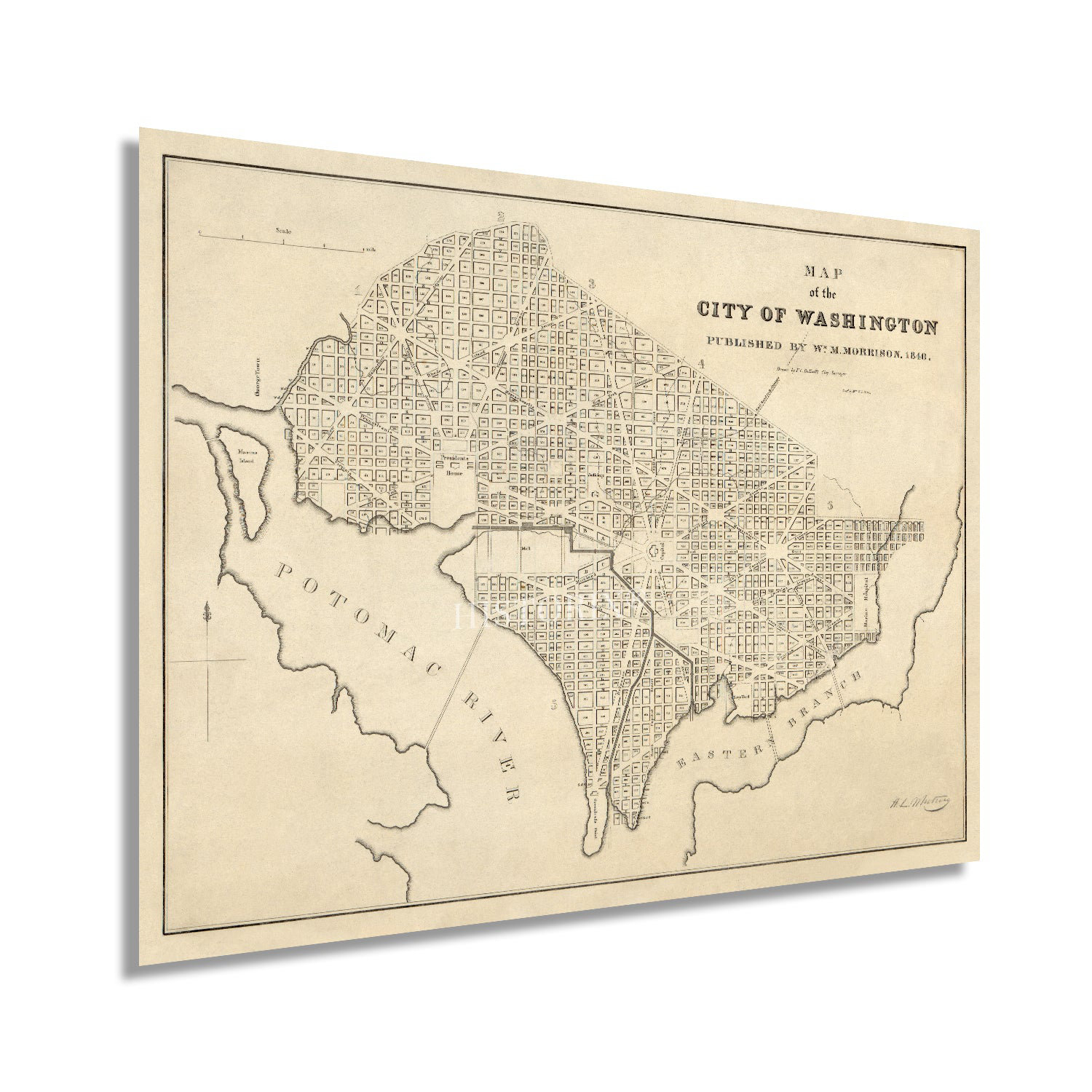 Williston Forge " 1840 Map Of Washington DC;1840 Map Of Washington DC ...