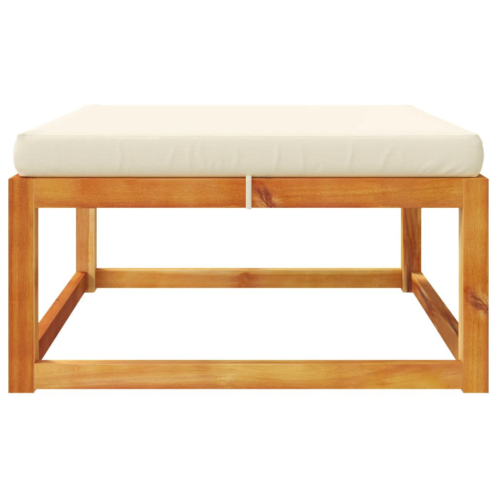 George Oliver Garden Footstool Solid Acacia Wood With An Oil Finish ...