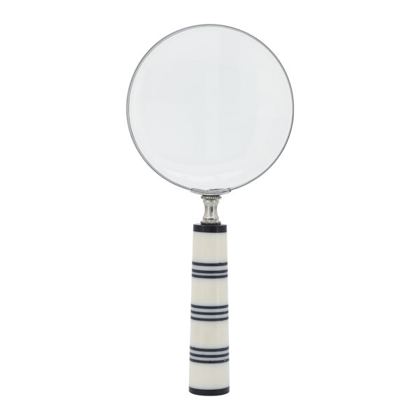 Longshore Tides Decorative Striped Magnifying Glass - 4" Polyresin ...