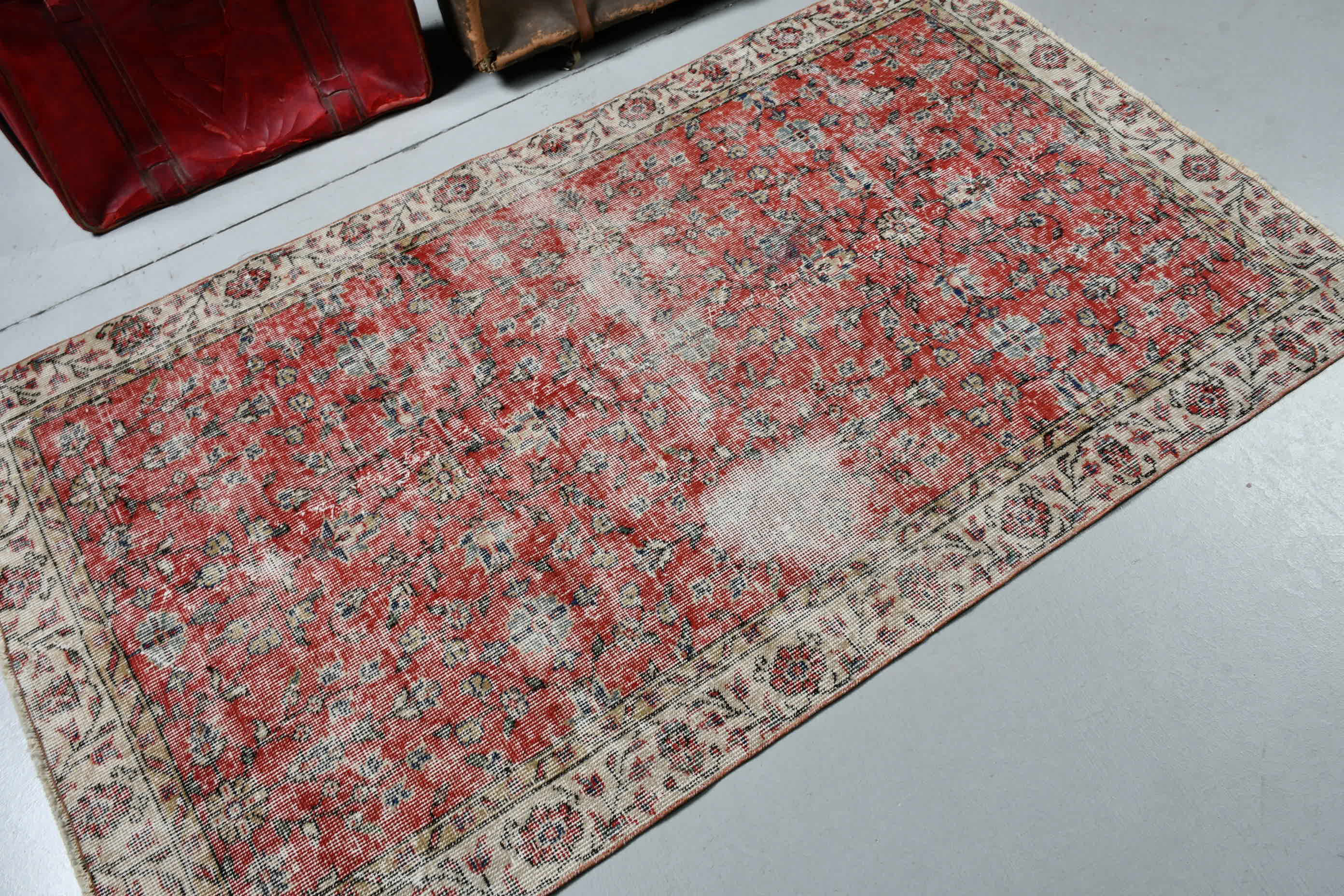 Red Barrel Studio® Vintage Handmade Turkish Red Carpet With Unique Area ...