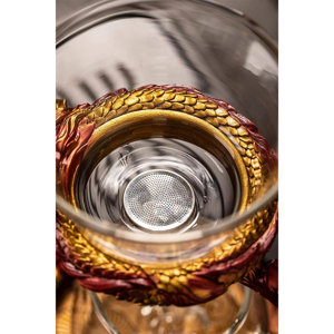 Filbop Glass Teapot Set with Infuser Semi Automatic Dragon Tea Set ...