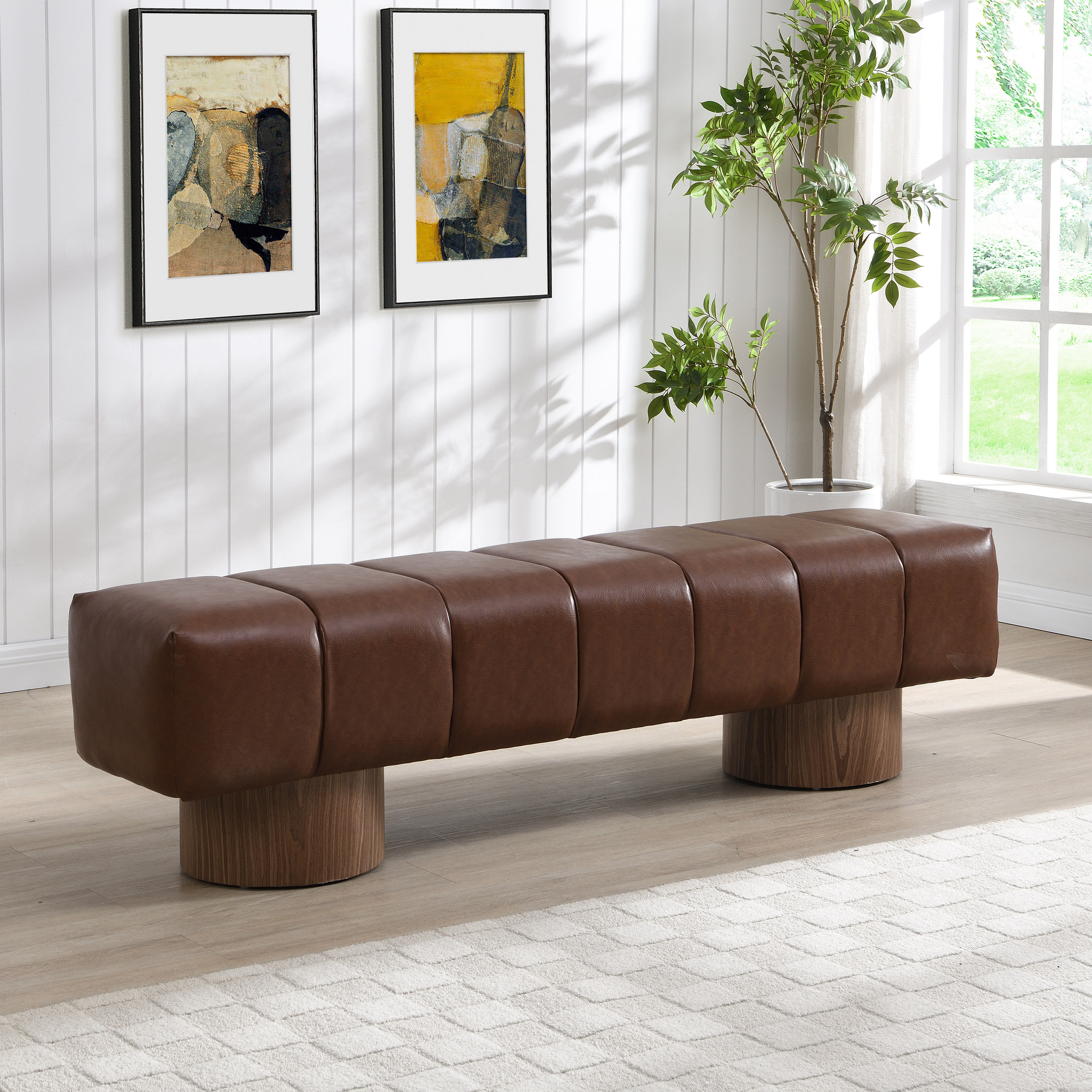 Latitude Run® Reign Modern Upholstered Dining Bench | Wayfair