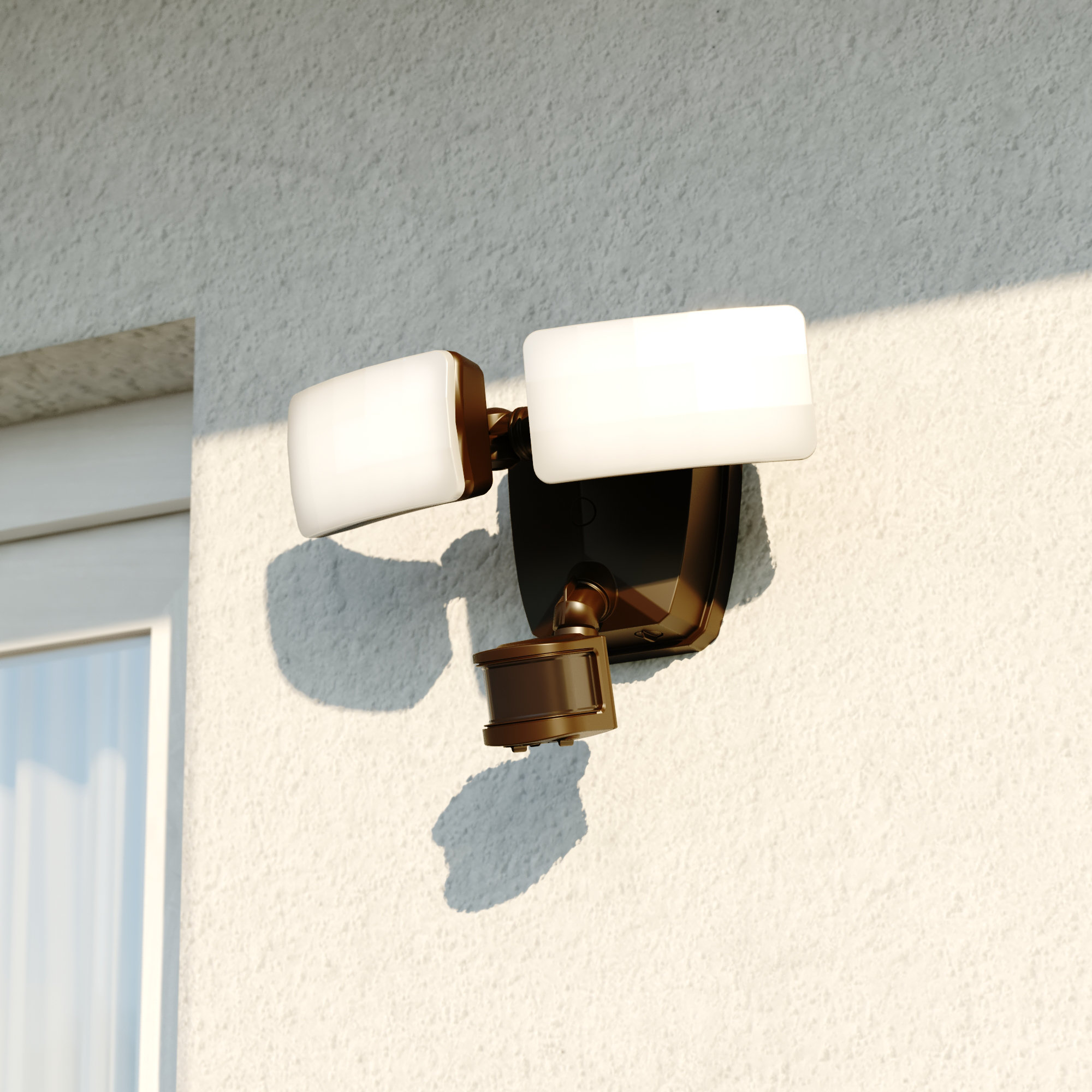 Arlmont & Co. Ixacc 2 Light LED Outdoor Motion Sensor Adjustable ...
