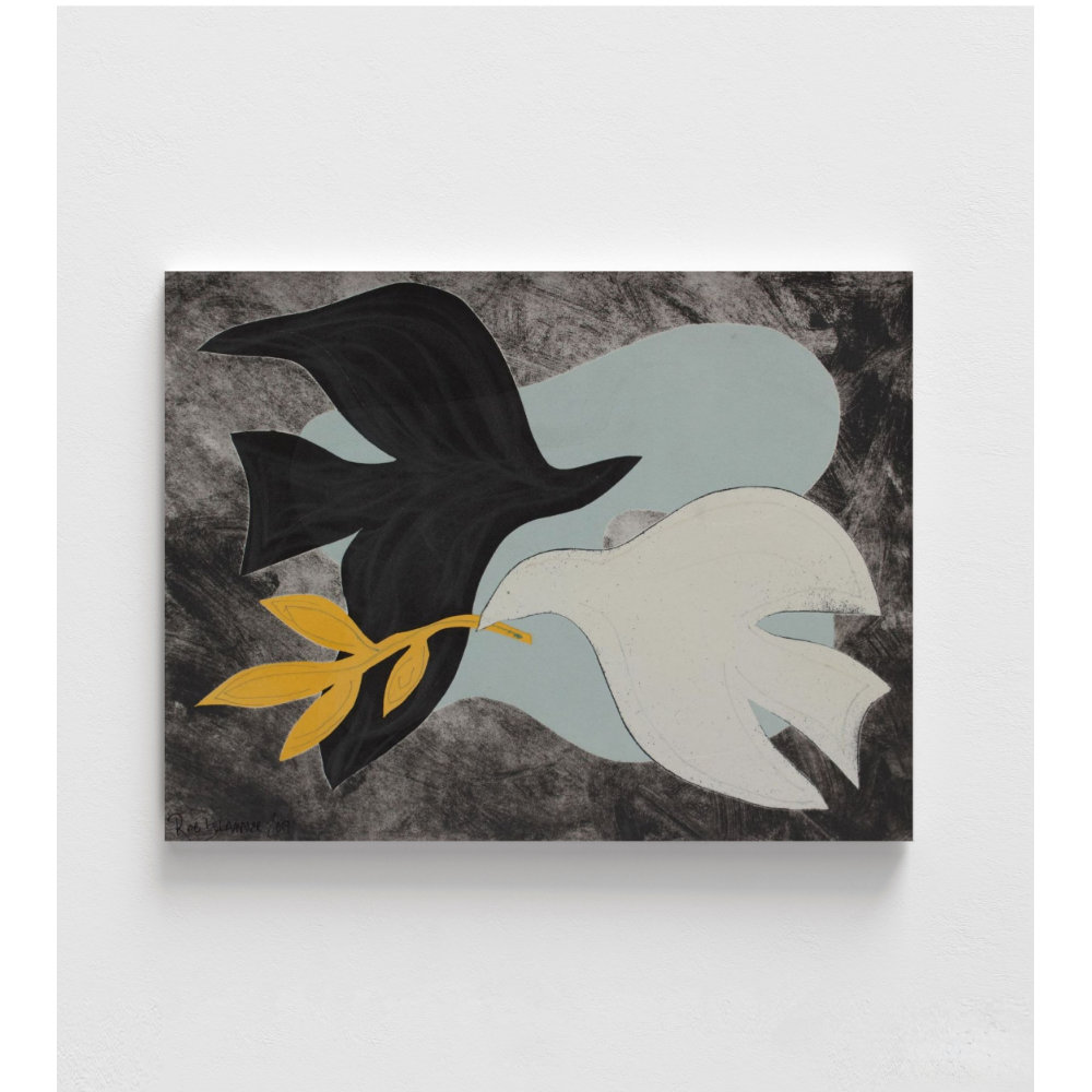 WeFrameArt Beautiful Birds Prints, Framed Birds Painting, Flying Doves ...