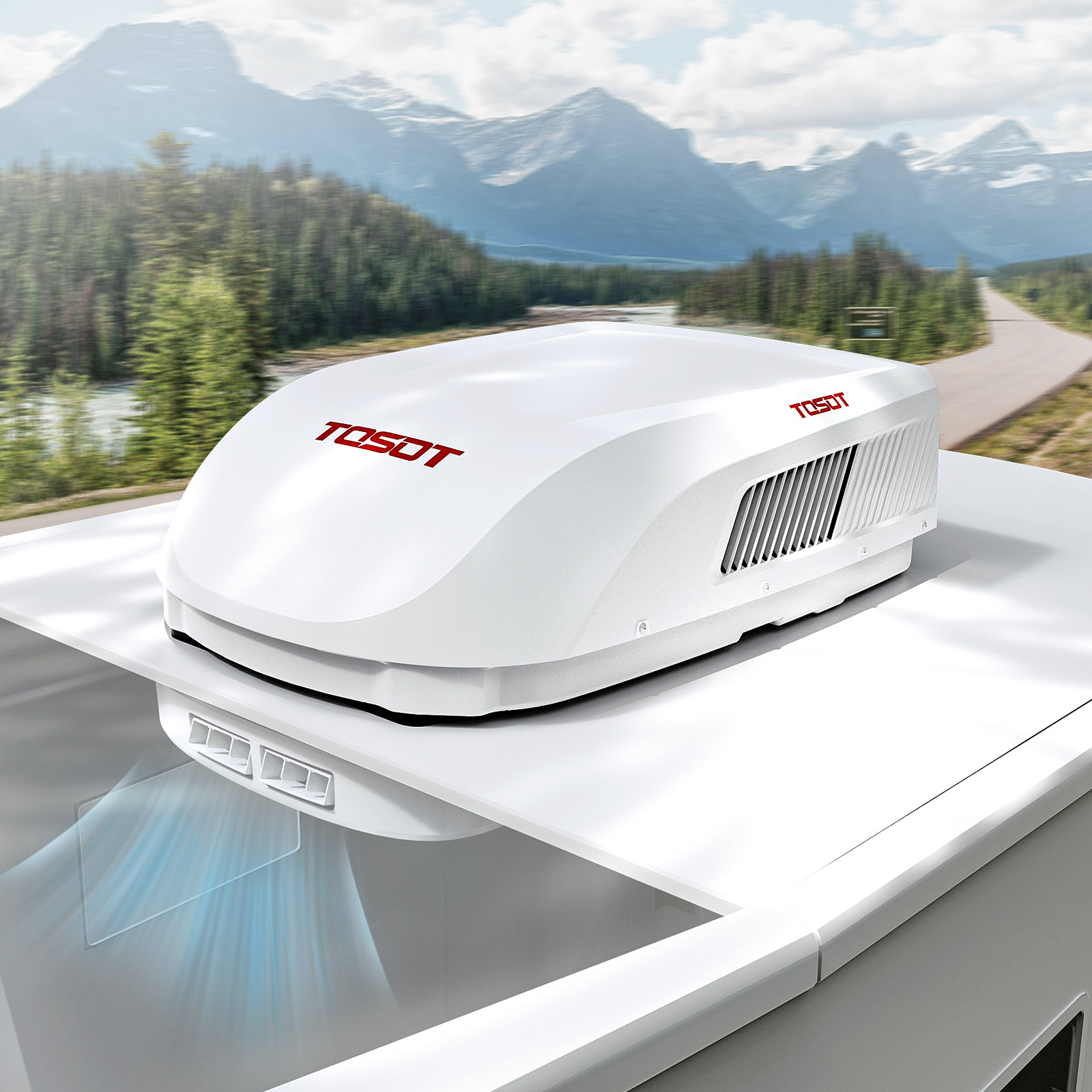 Tosot TOSOT 15000 BTU Wi-Fi Connected RV AC with Heat Pump, for 250 ...