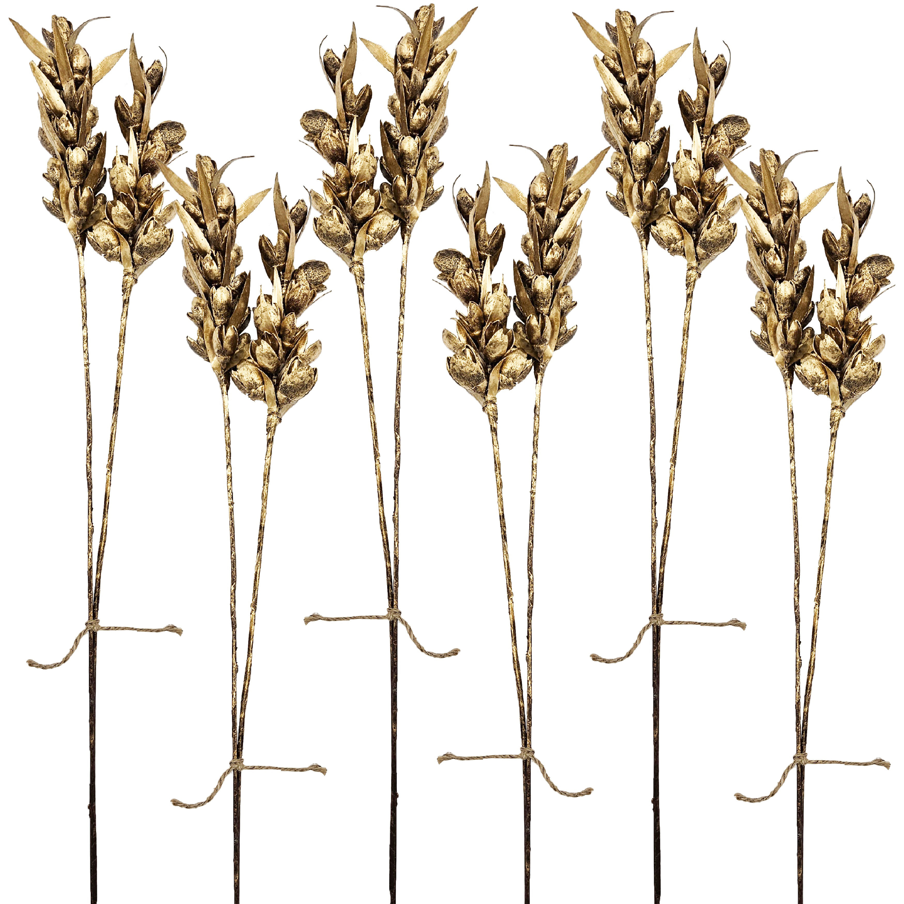 Primrue 2 Piece Bakuli Pine Stick Set of 6 23.5" Gold | Wayfair
