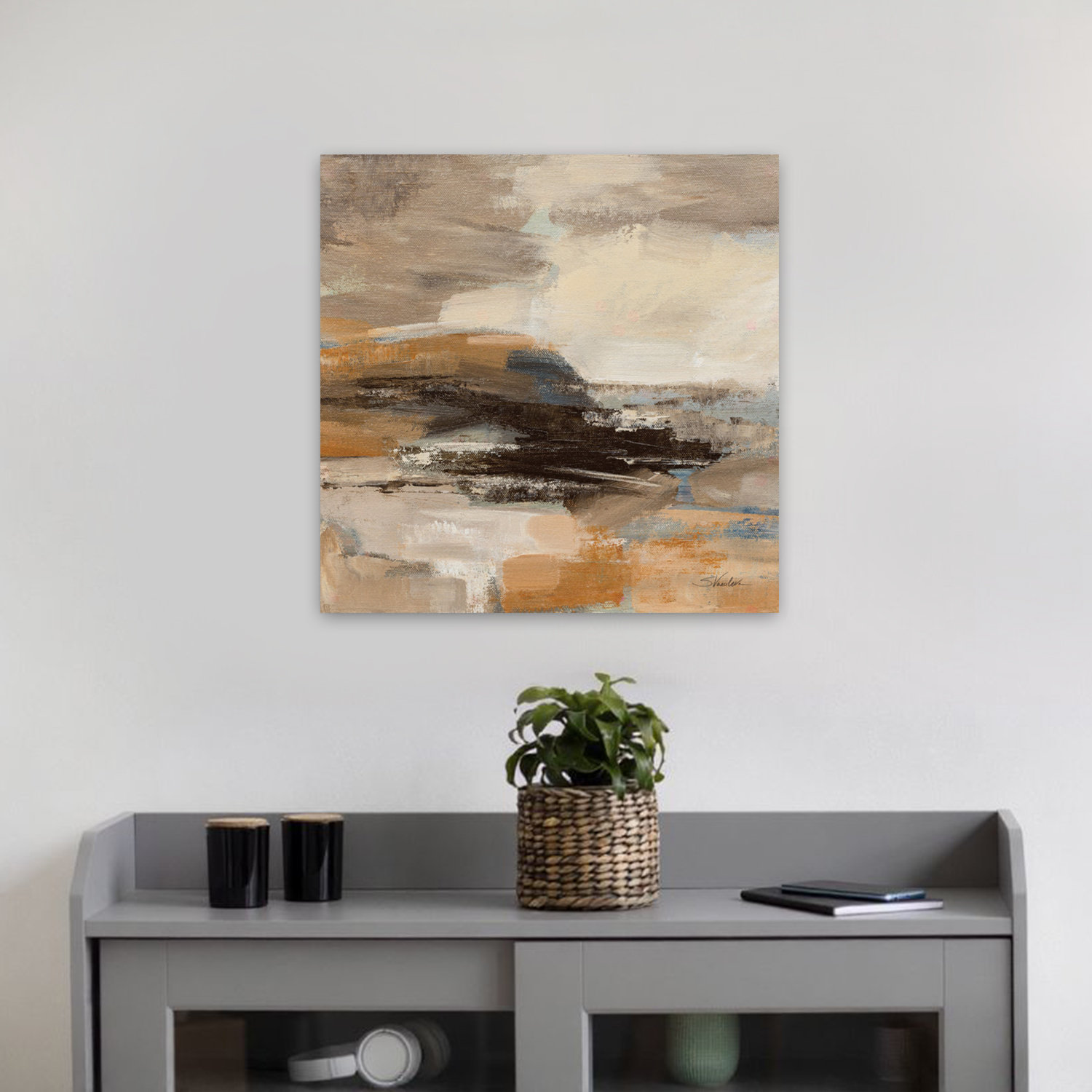 Dovecove Cinnamon Shore I Coastal Abstract Ocean Art - Wayfair Canada