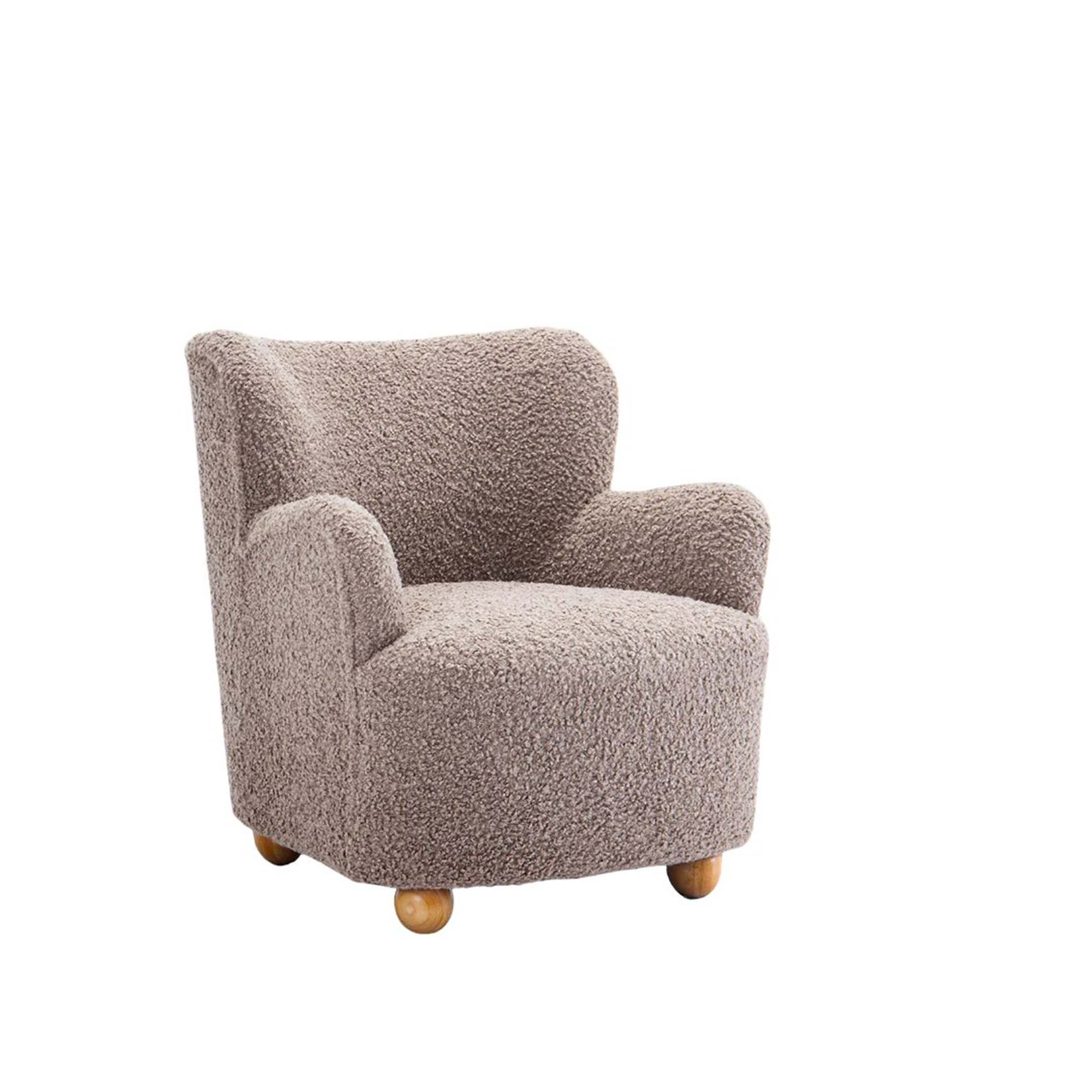 Latitude Run® Contemporary Style Accent Chair Curved Backrest Ball Feet ...
