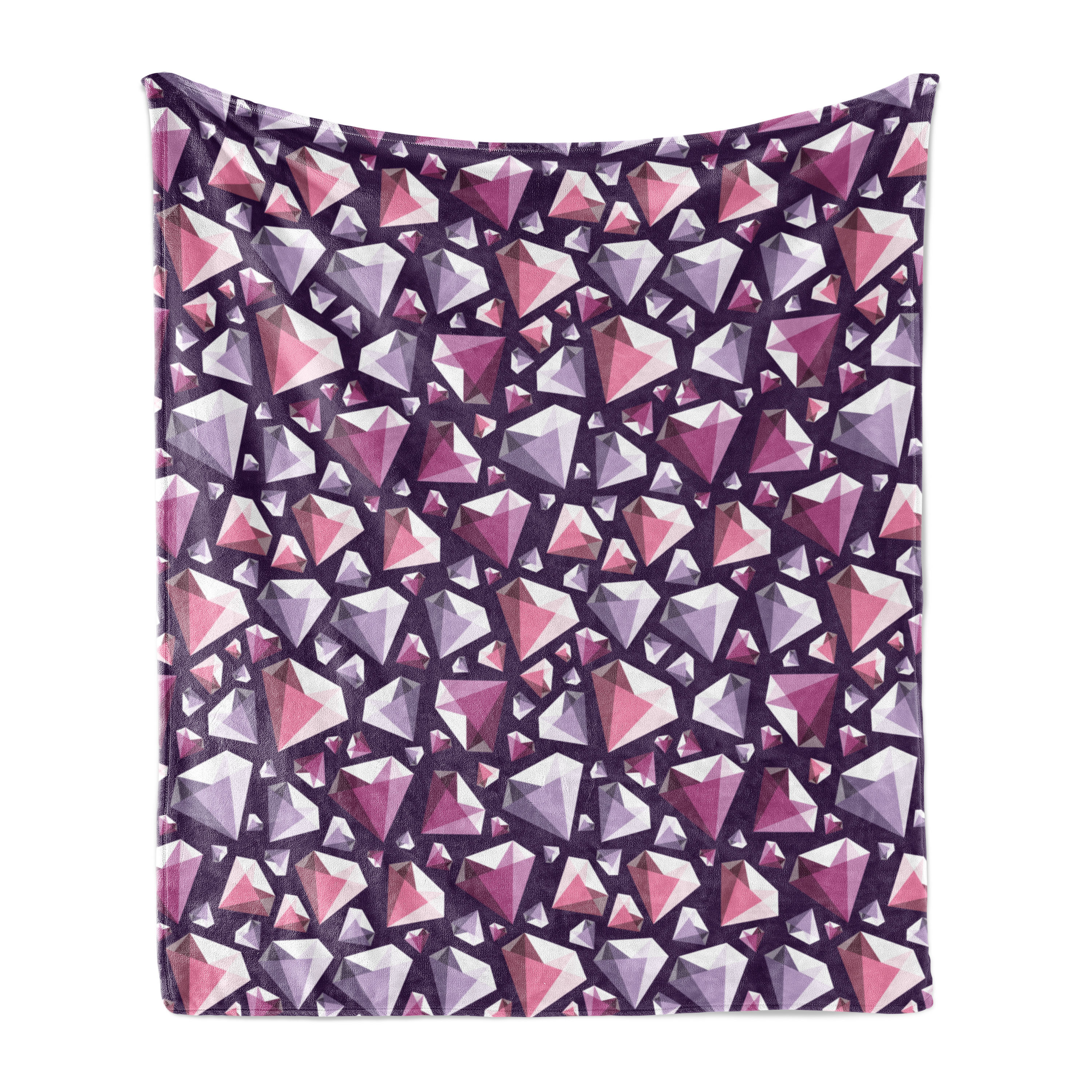 Ambesonne Diamonds Fleece Throw Blanket Crystal Gem Art Pattern | Wayfair