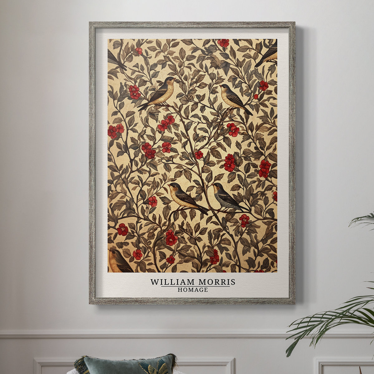 Darby Home Co WM MORRIS Series CLXXXIII Framed Print - Solid Wood ...