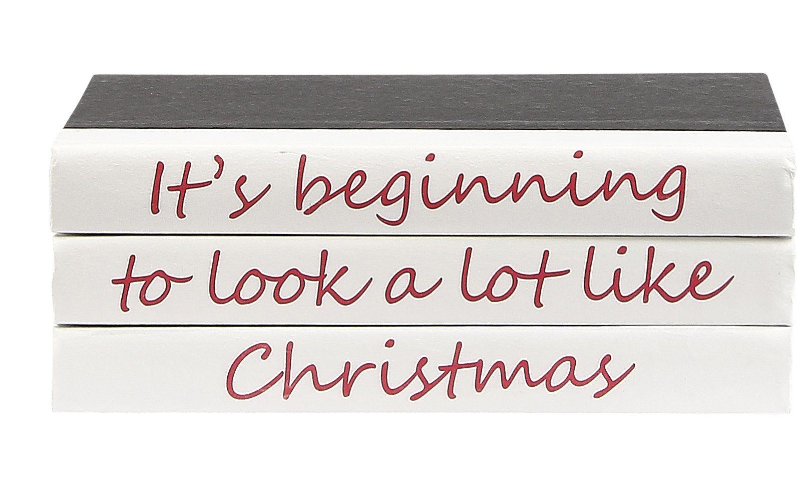 E.LawrenceLtd. 3 Piece Christmas Quote Stack Decorative Book Accent Set ...