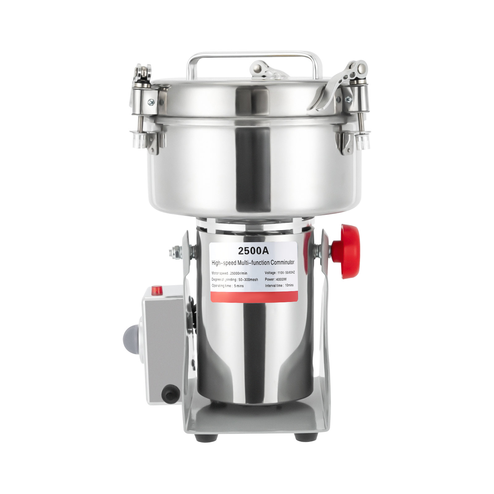 OUKANING 4500W Stainless Steel Electric Grain Mill Machine With Timing ...