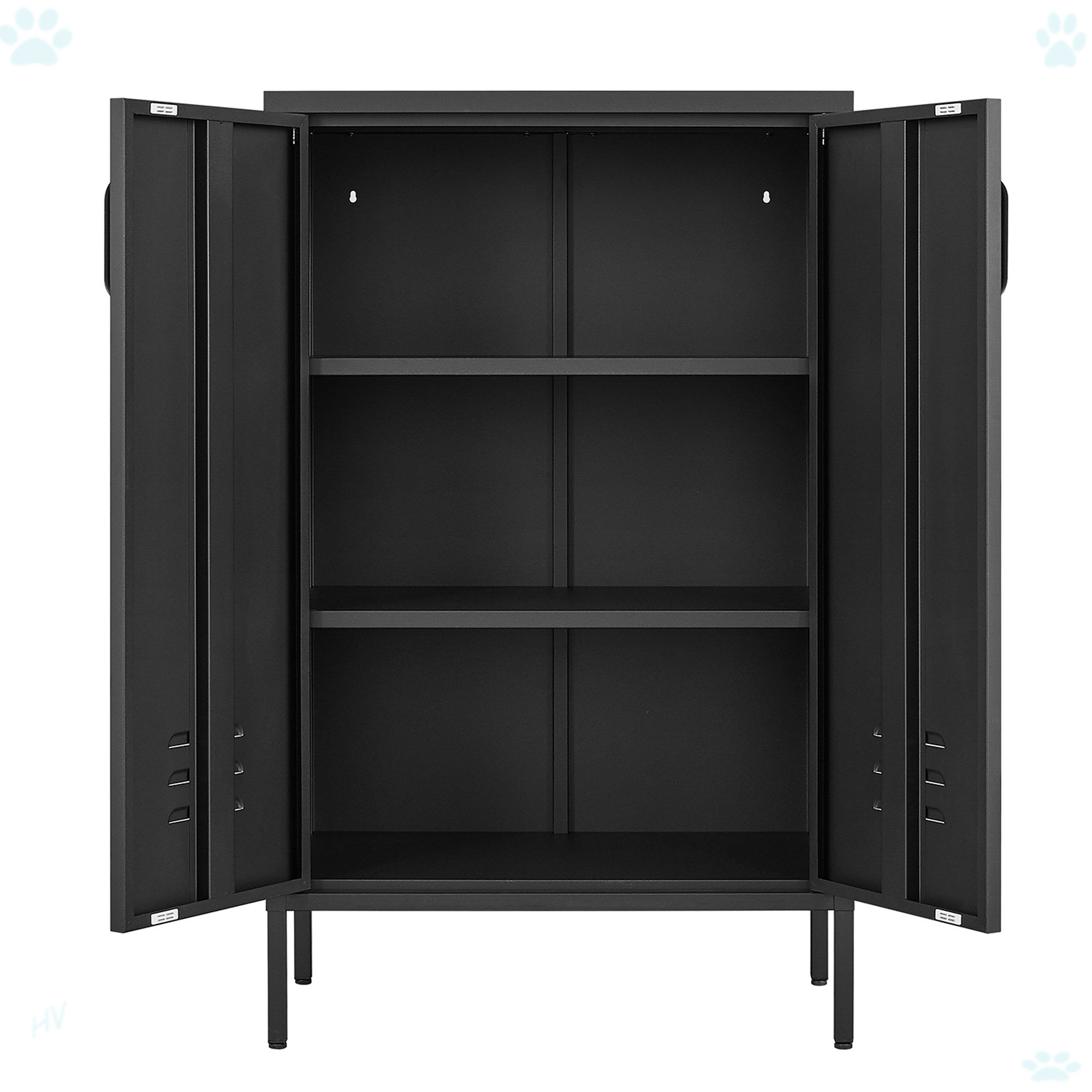 17 Stories Steel Storage Cabinets Office File Cabinet 2 Movable ...