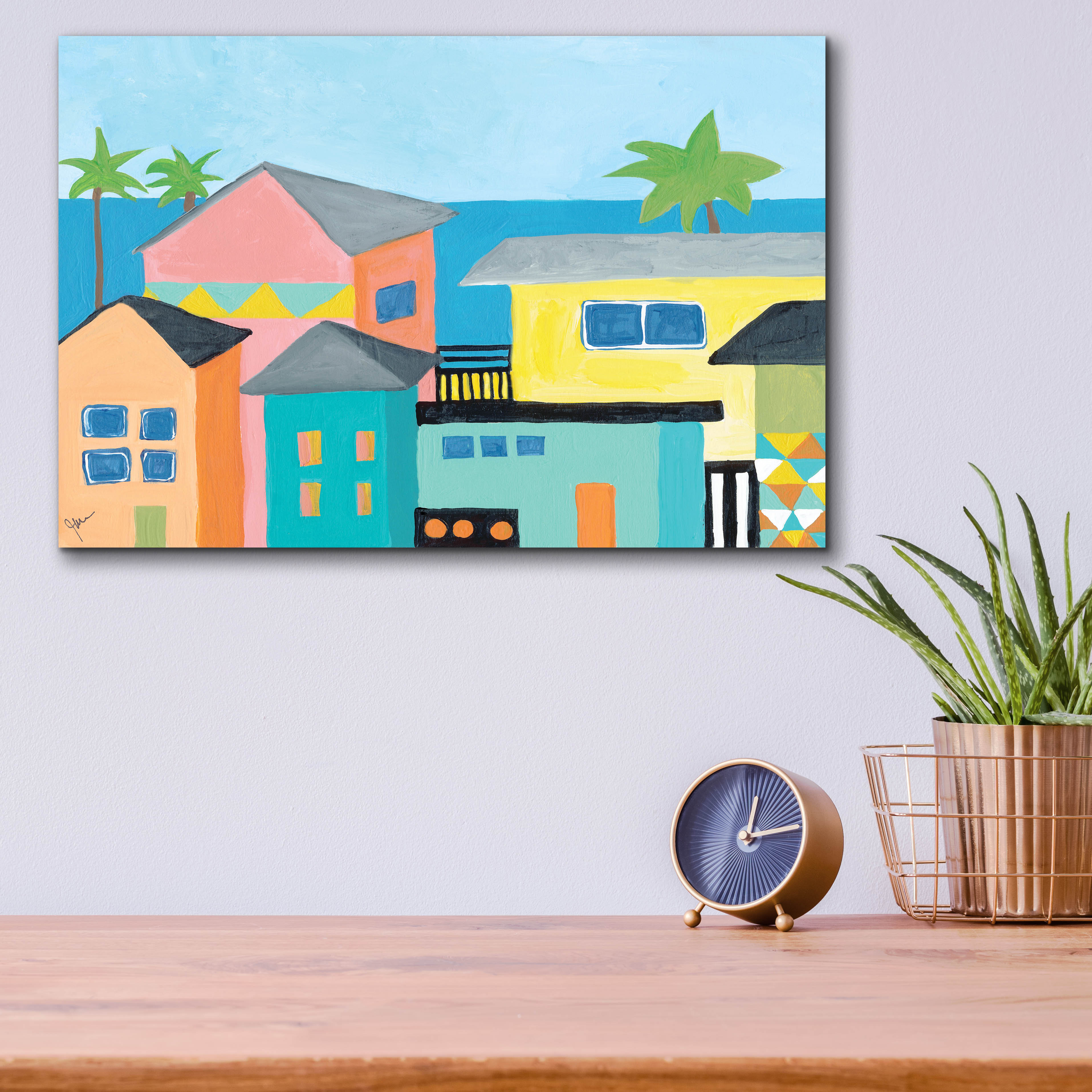 Dovecove Beachfront Property 1' by Jan Weiss Acrylic Glass Wall Art ...