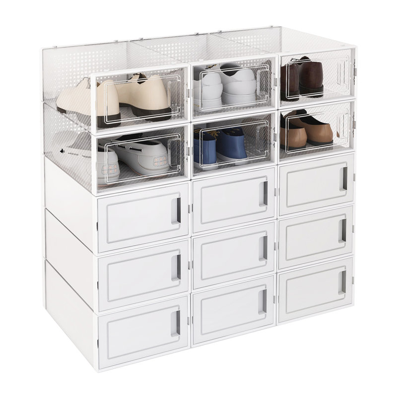 Rebrilliant Ozena 15 Stackable (6 transparent, 9 white) Plastic ...