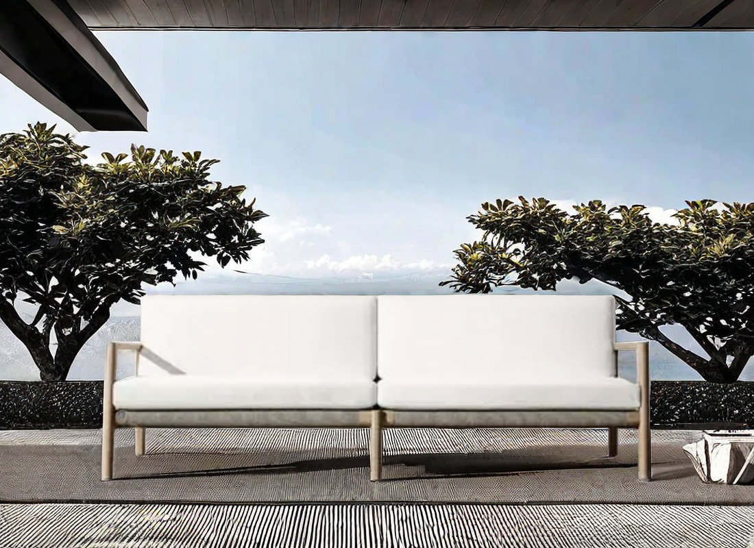 Elegant Home Furnishings.s Outdoor Teak Frame Sofa - Wayfair Canada