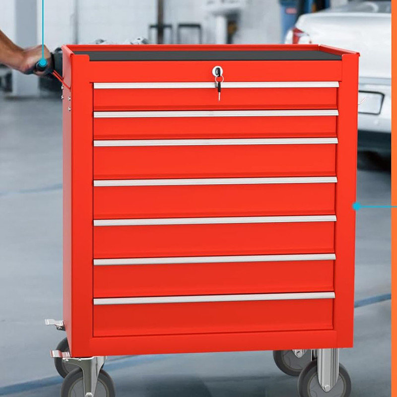 WFX Utility™ 7 Drawers Rolling Tool Box with Wheels and Drawers, Tool ...