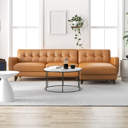 Willa Arlo™ Interiors Casteel 111.5" Wide Genuine Leather Sofa & Chaise ...