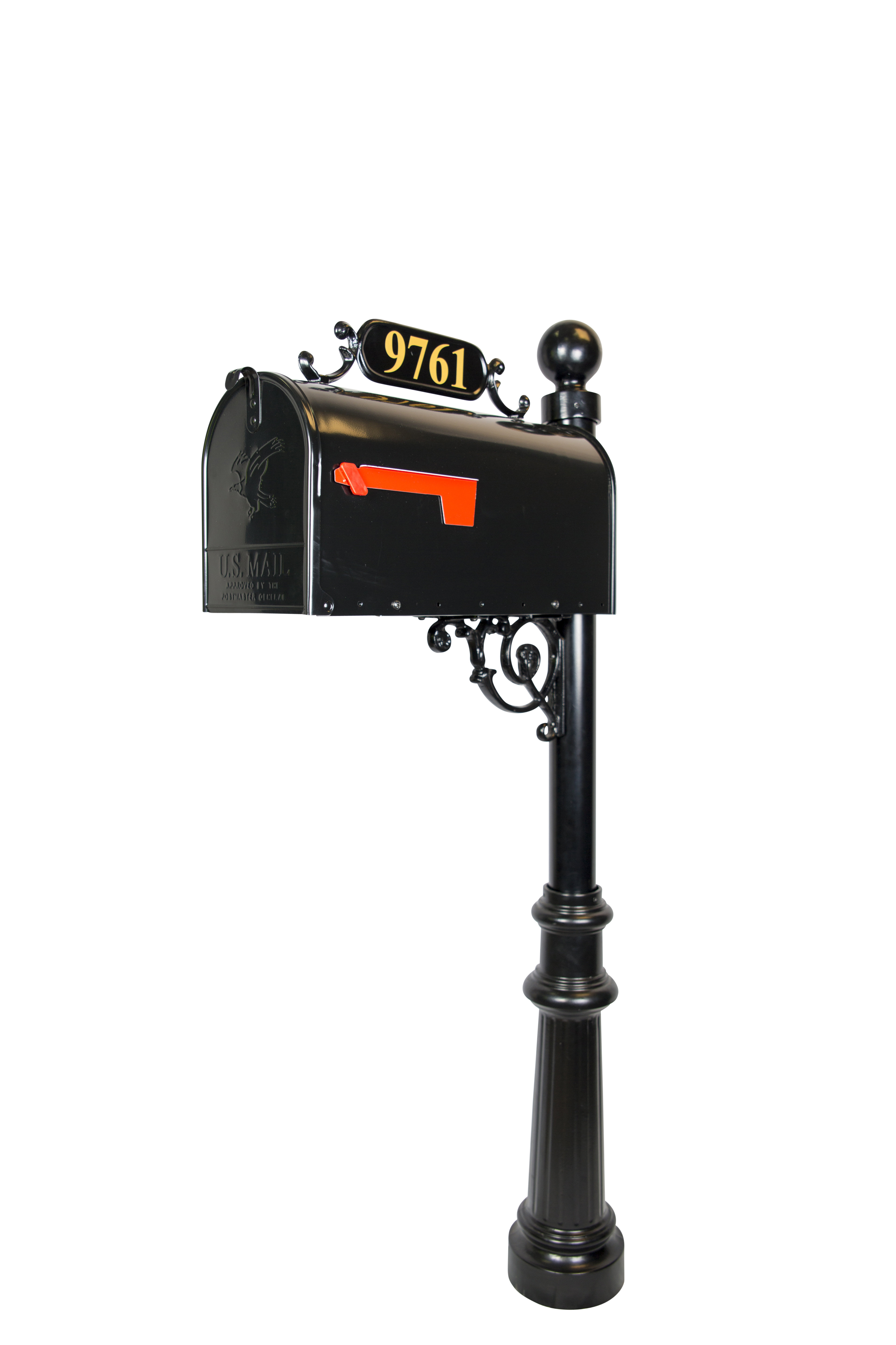 Addresses of Distinction Avenues Aluminum Post Mounted Mailbox with ...