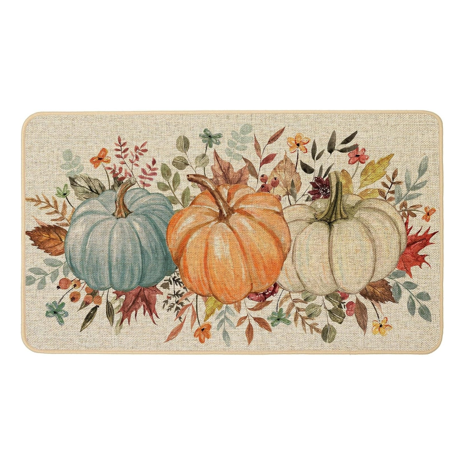 Ophelia & Co. Fall Pumpkins Doormat – Non Slip Rubber Backing, 17" X 29 ...