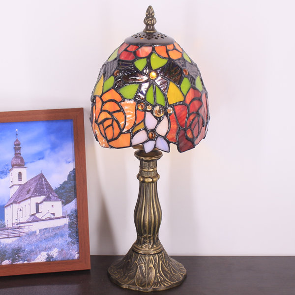 Astoria Grand Small Tiffany Lamp Mini Accent Table Lamp Stained Glass ...