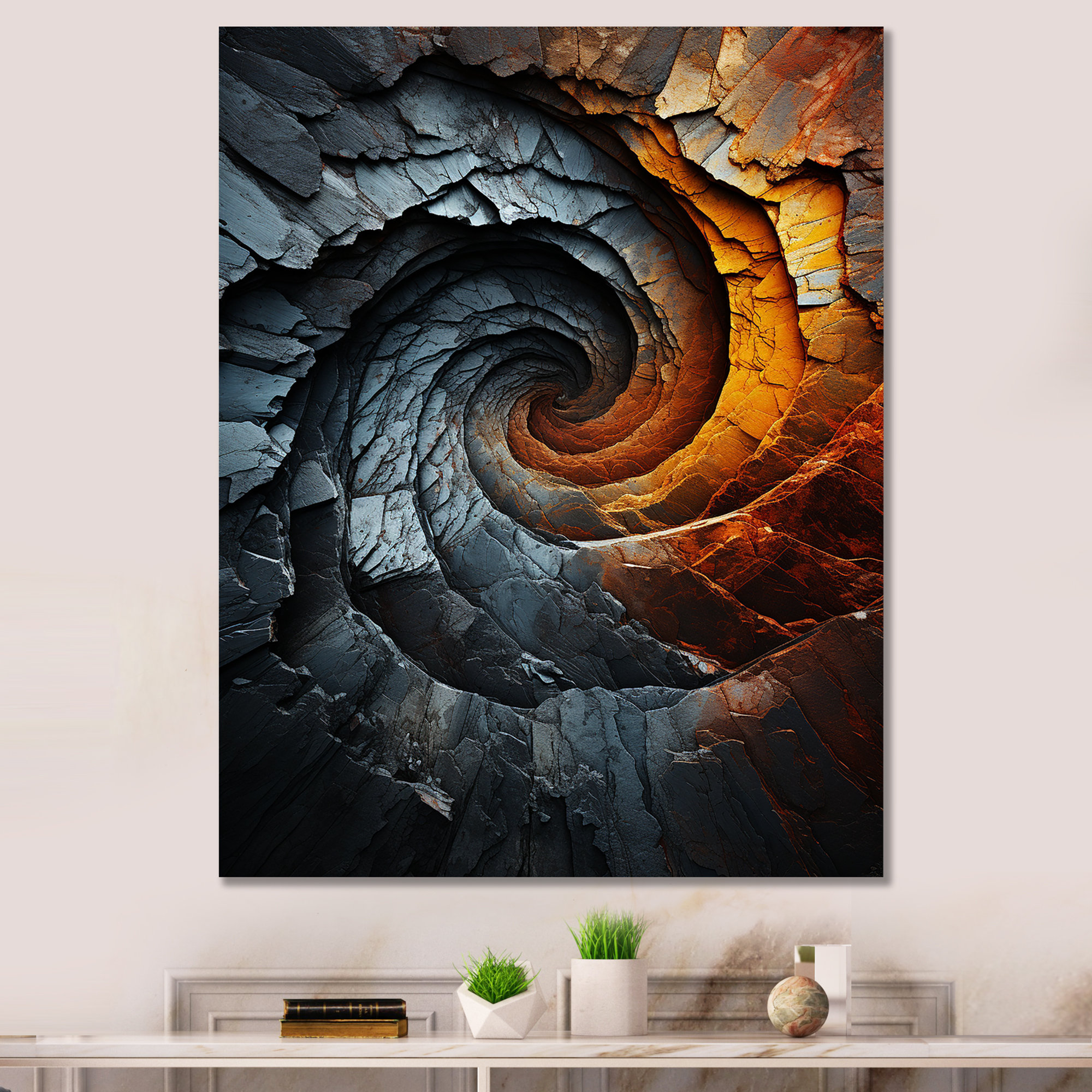 Design Art Infernal Inflection Spiral V - Abstract Spirals Wall Art ...