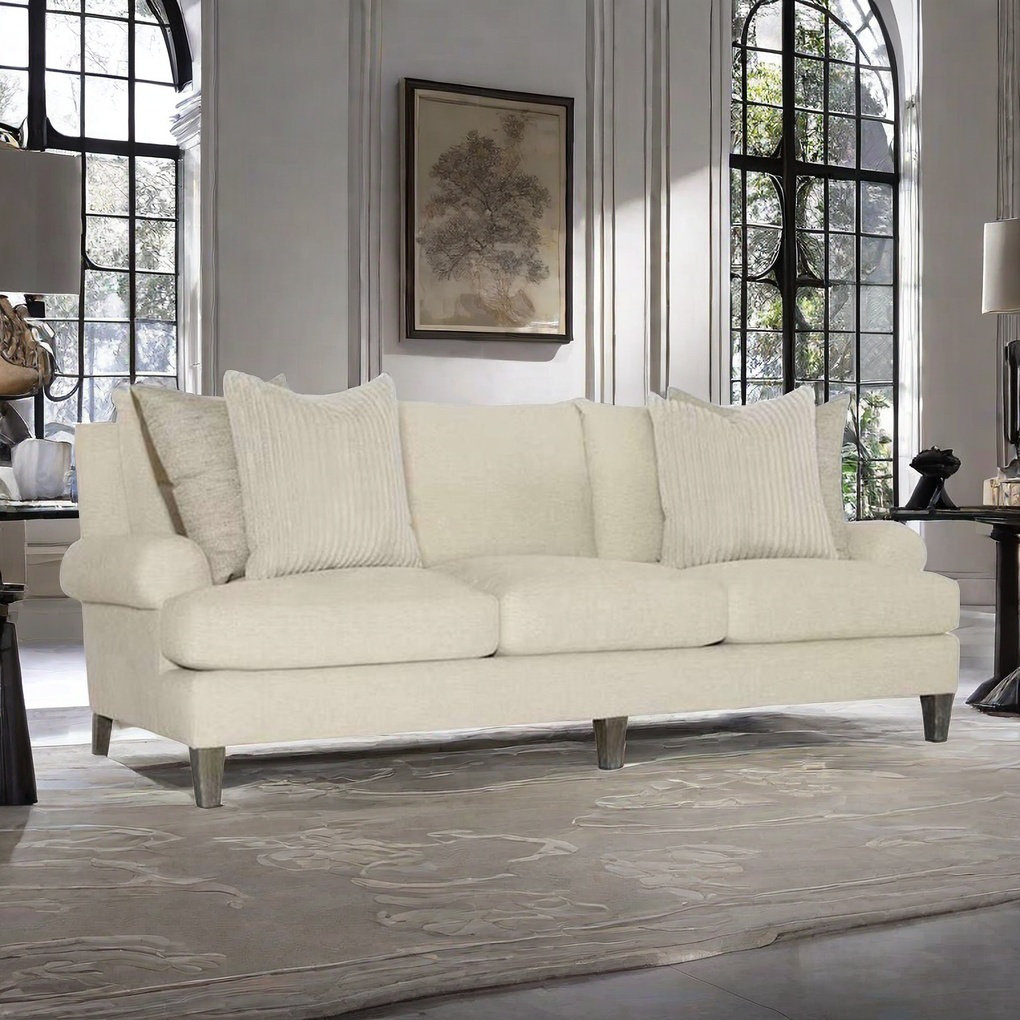Axis Living Light luxury cotton linen fabric sofa - Wayfair Canada