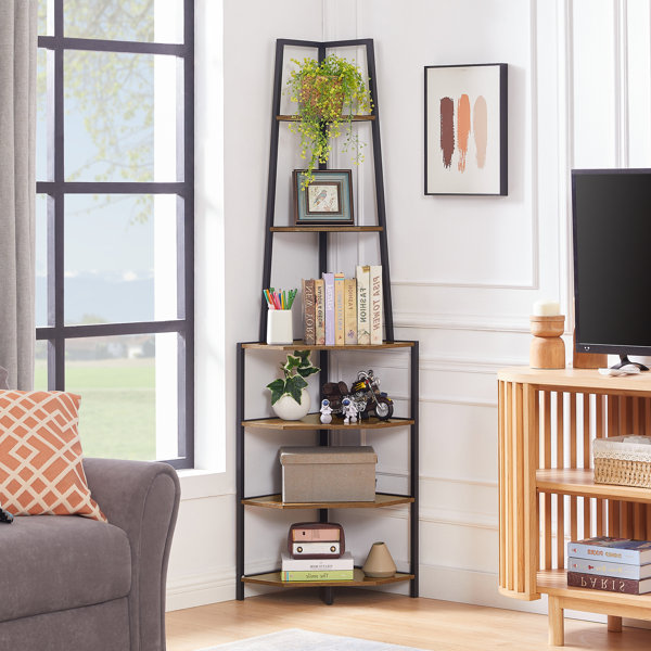 Trent Austin Design® Pursel 68.5'' Tall 5 Tier Corner Bookcase ...