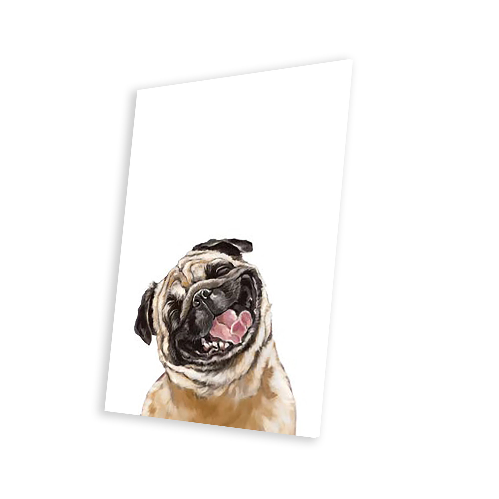 Wildon Home® Happy Laughing Pug Print On Acrylic Glass - Wayfair Canada