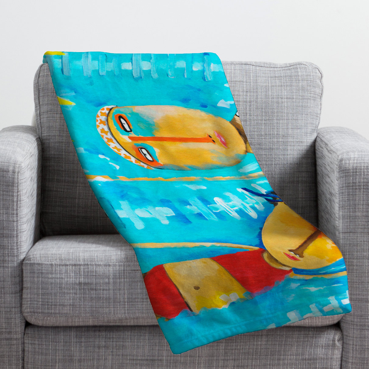 Deny Designs Swimming Is Hard Fleece Throw | Wayfair
