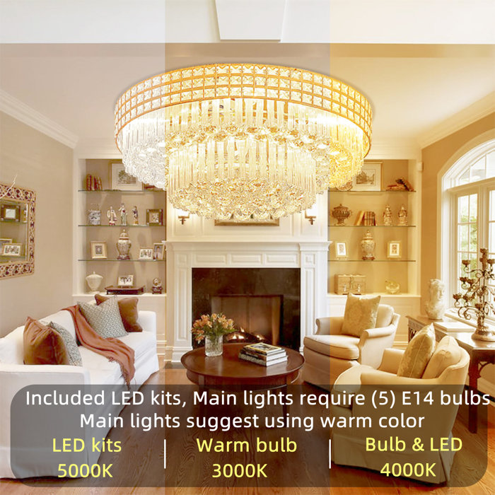 Rosdorf Park Heera 5 - Light Dimmable LED Tiered Chandelier | Wayfair