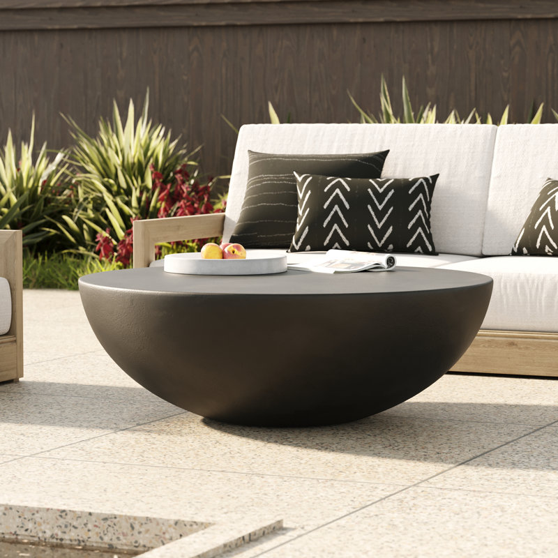 Orren Ellis Lensey Concrete Round Coffee Table & Reviews | Wayfair