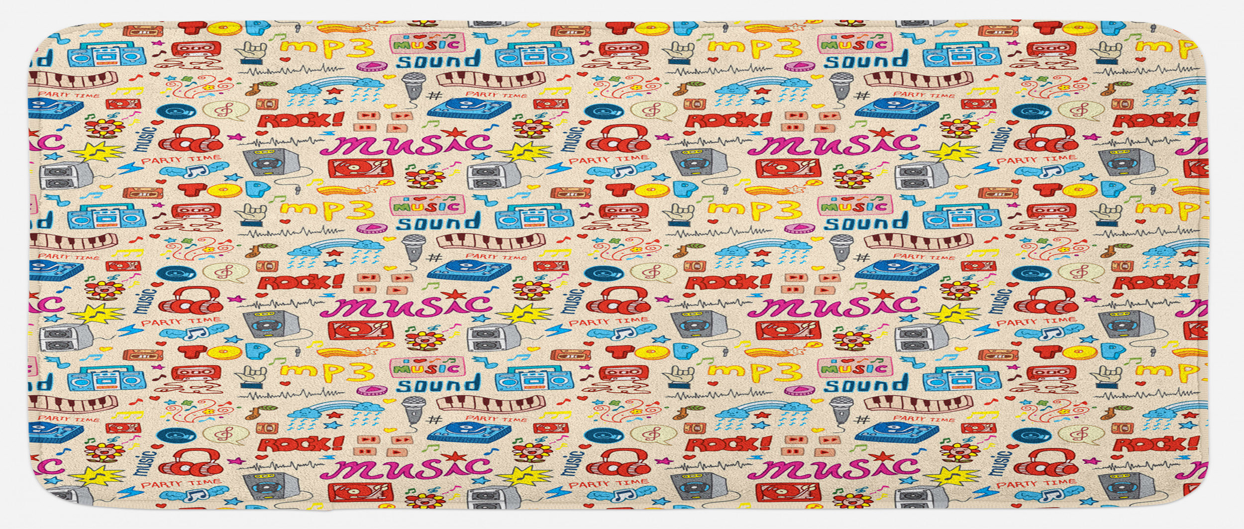 East Urban Home Retro Pop Art Style Music Casette Tapes Records Rock ...