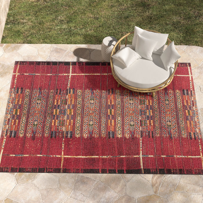 Sesena Red/Gold/Orange/Blue/Green/Ivory Indoor/Outdoor Rug & Reviews ...