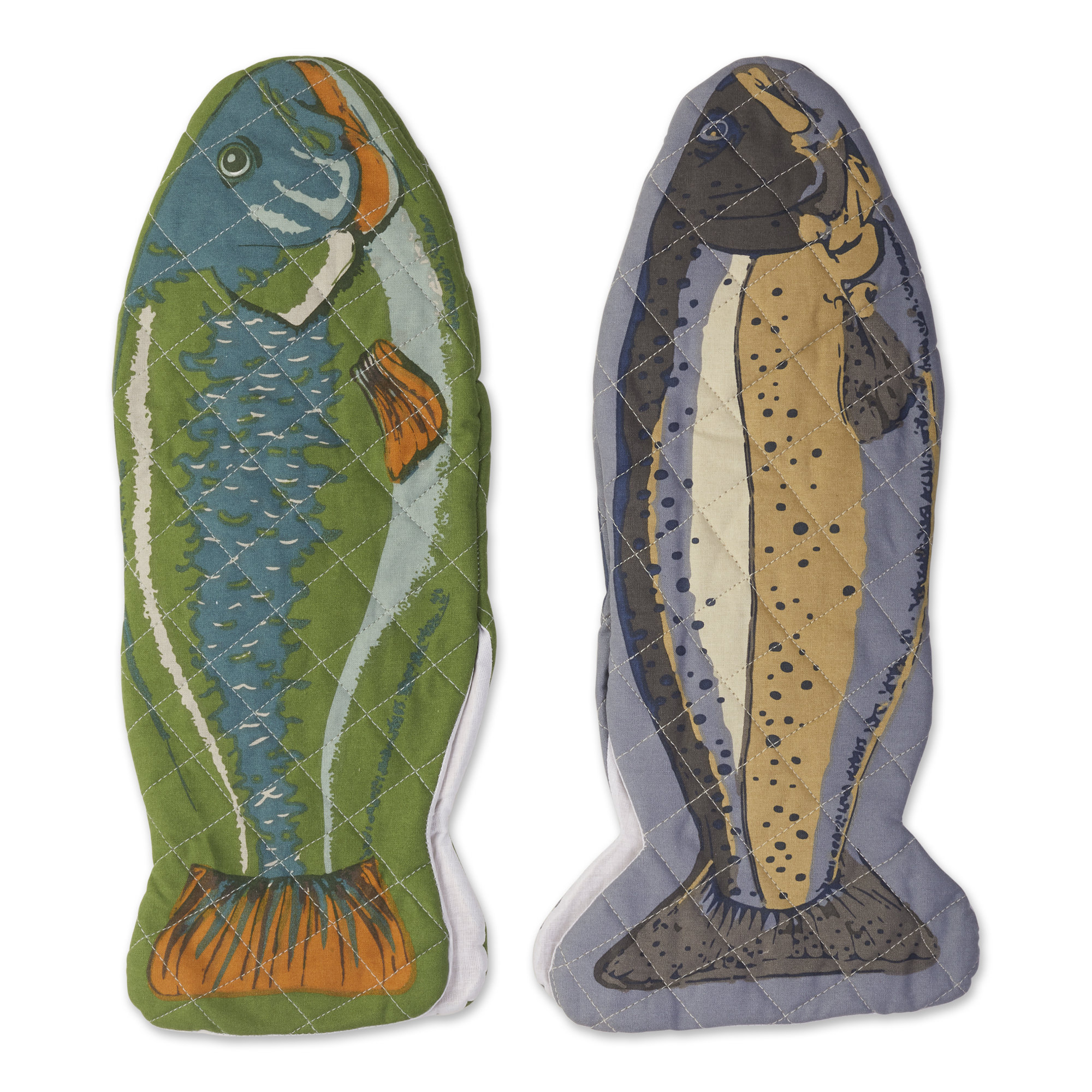 Design Imports Fish 2-Piece Oven Mitt Set & Reviews | Wayfair