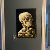 IDEA4WALL Skull Of A Skeleton With Burning Cigarette On Canvas by ...