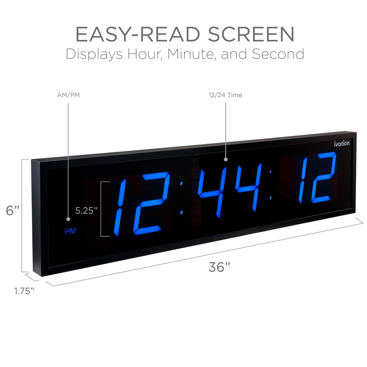 Ivation Digital LED Wall Clock & Reviews | Wayfair
