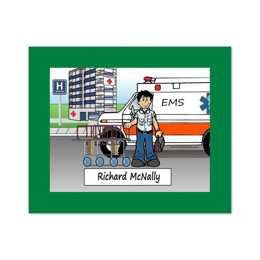 Printed Perfection Personalized EMT, Paramedic, Ambulance - Male ...