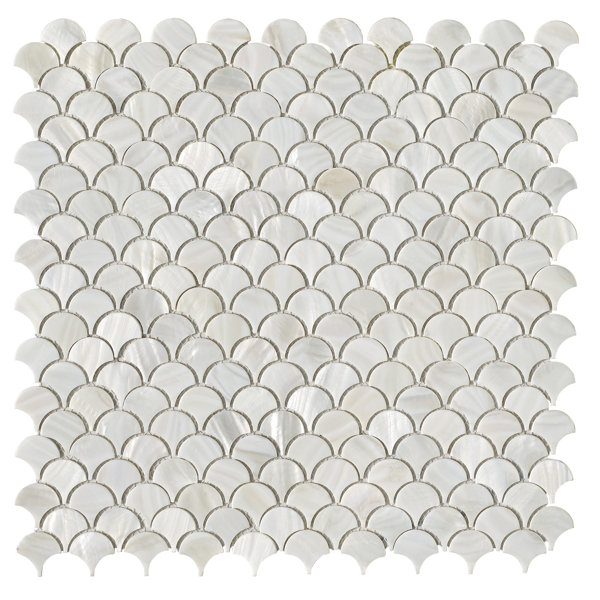 ES Stone 1" x 1" Seashell Fish Scale Mosaic Wall Tile & Reviews ...