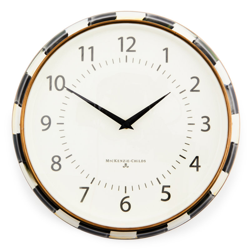 MacKenzie-Childs Courtly Check School Wall Clock | Perigold