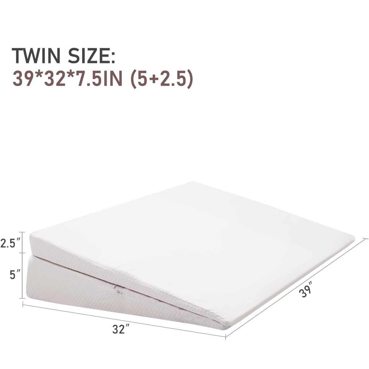 Alwyn Home Jariel Bed Wedge Pillow,7.5''H Bed Wedge Mattress Gap Filler ...