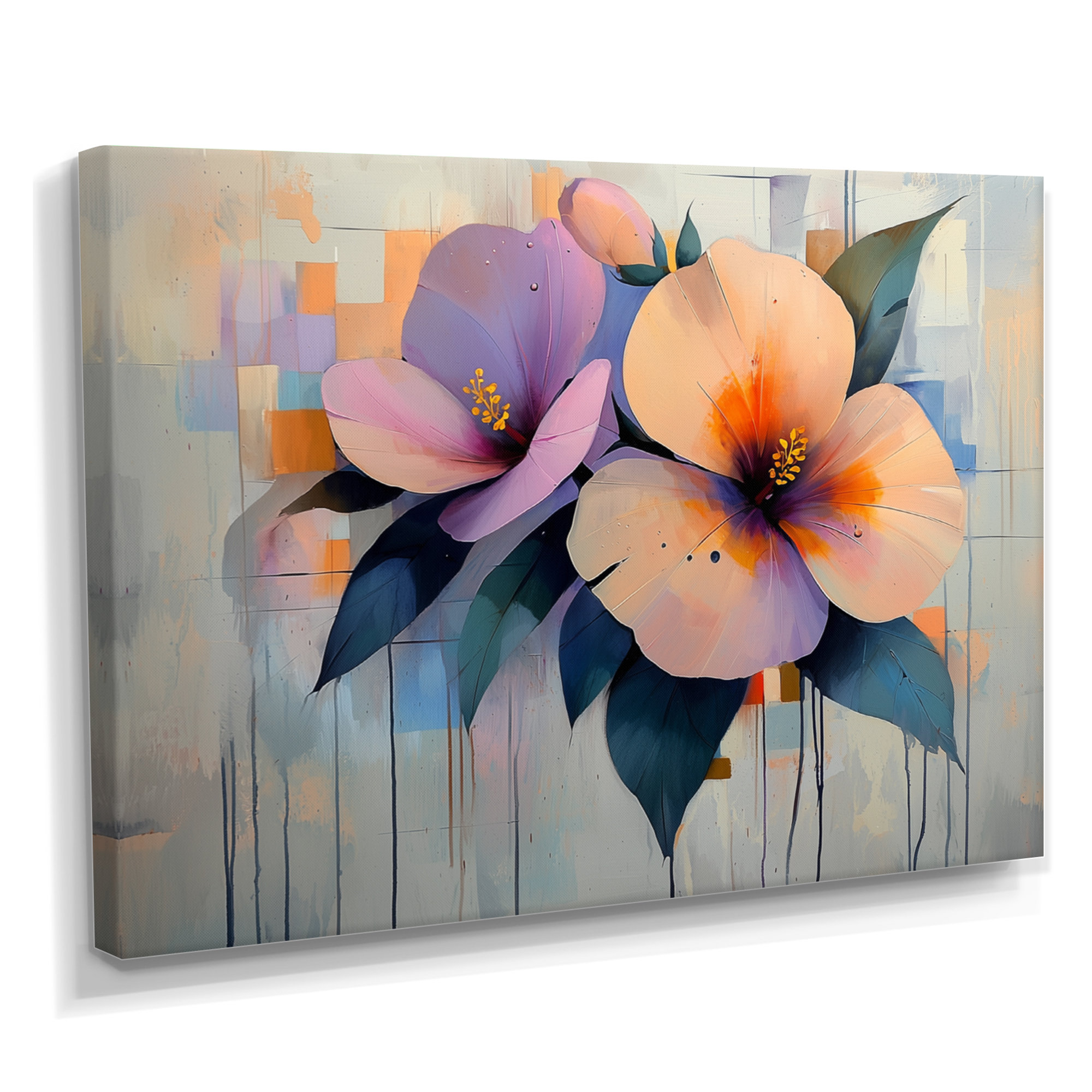Bay Isle Home™ Morning Dew Of Geometric Hibiscus I - Hibiscus Wall Art ...