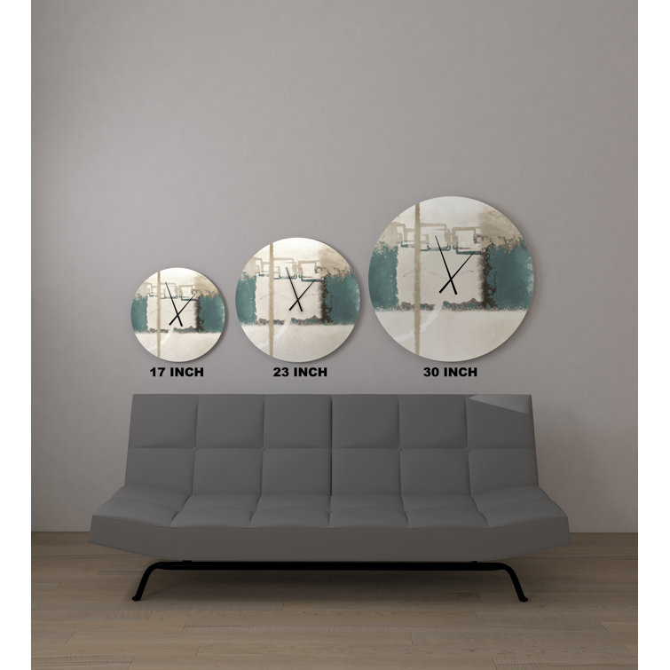 Latitude Run® Lucent Uplifted Abstract Metal Wall Clock - Wayfair Canada