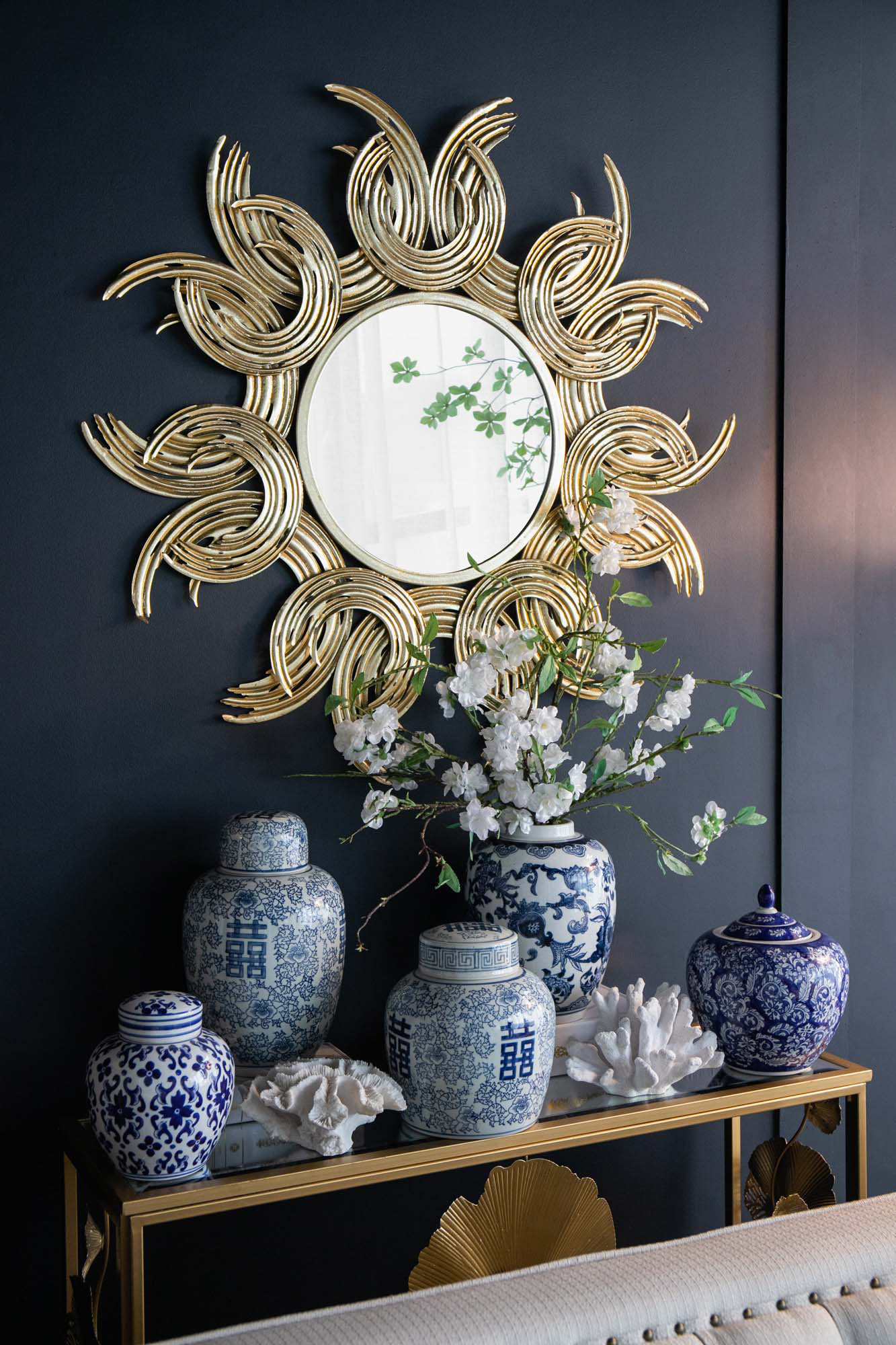 Mercer41 38" Sunburst Decorative Mirror,Boho Wall Decor | Wayfair