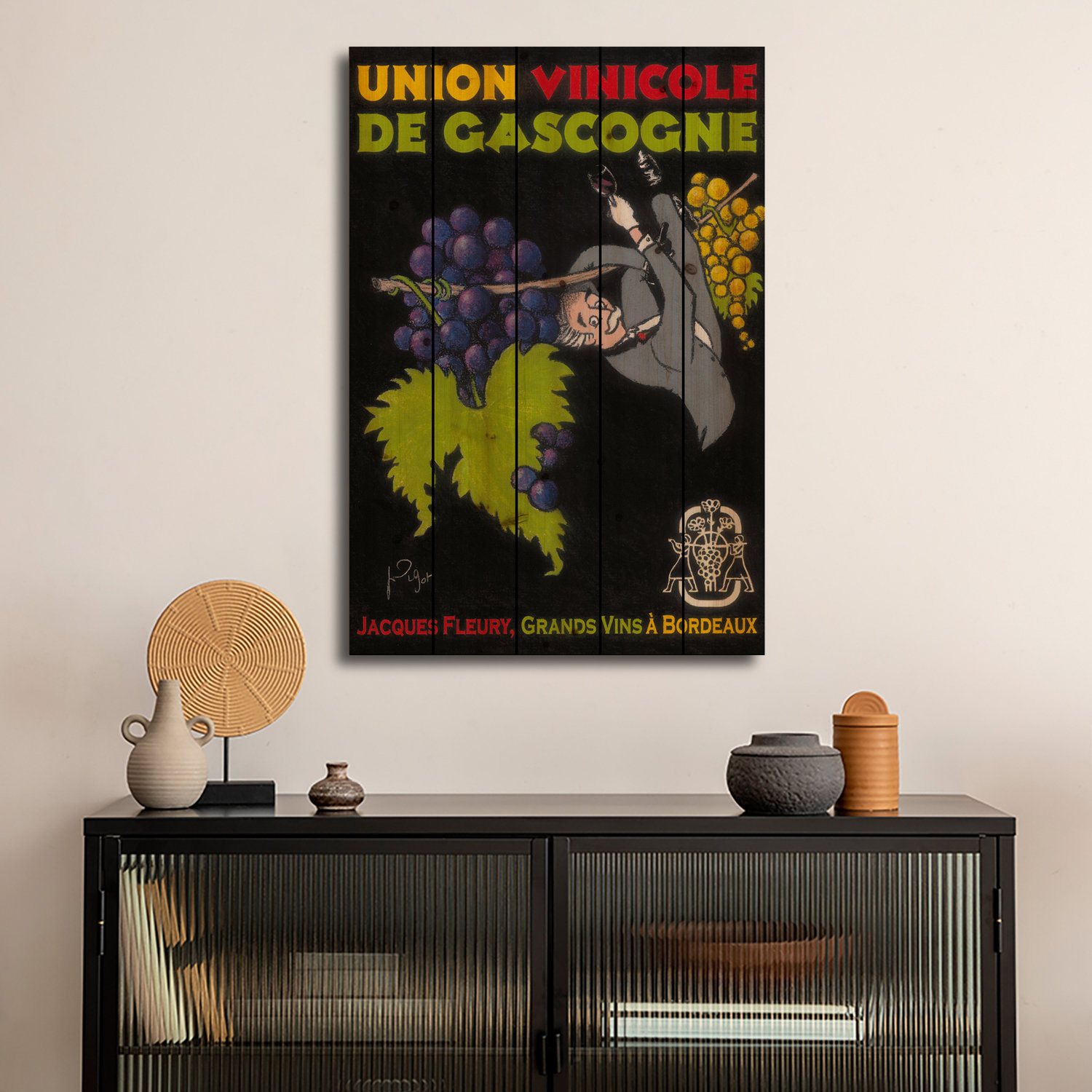 Winston Porter Wood Wall Art Print - Les Raisins de Cana by Jean-Pierre ...