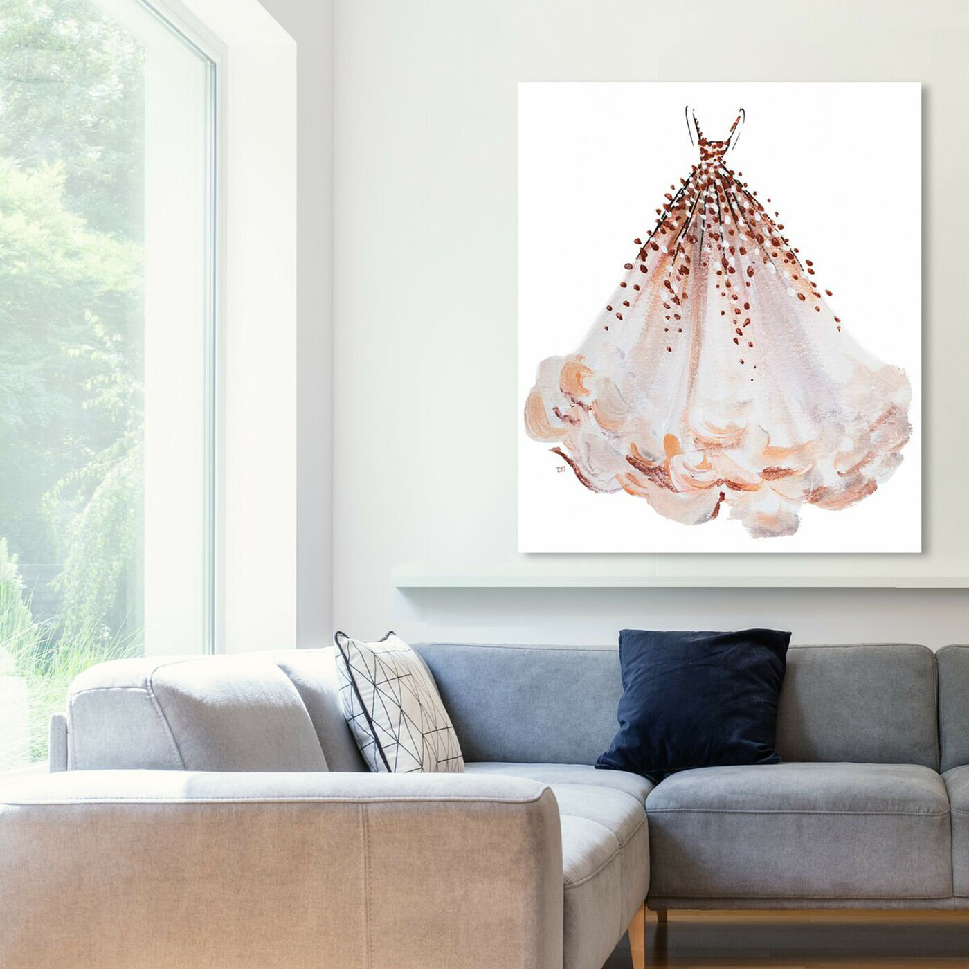 Oliver Gal Prints Coral Magic Dress - Wrapped Canvas Painting | Wayfair