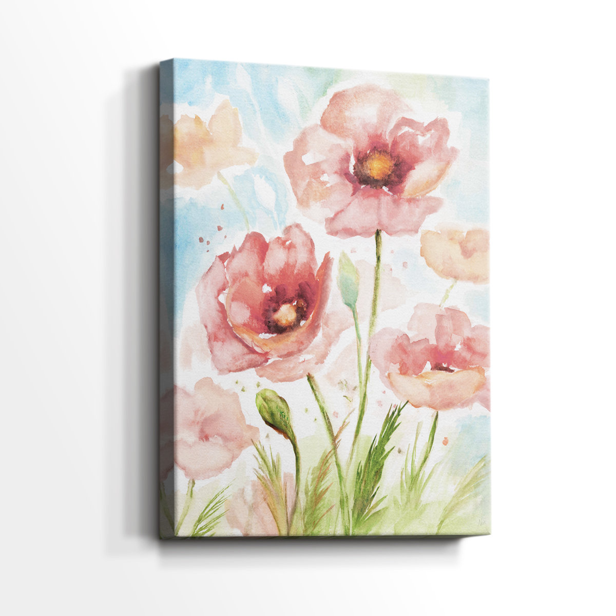 Astoria Grand Botanical Blush I -Gallery Wrapped Cavas | Wayfair